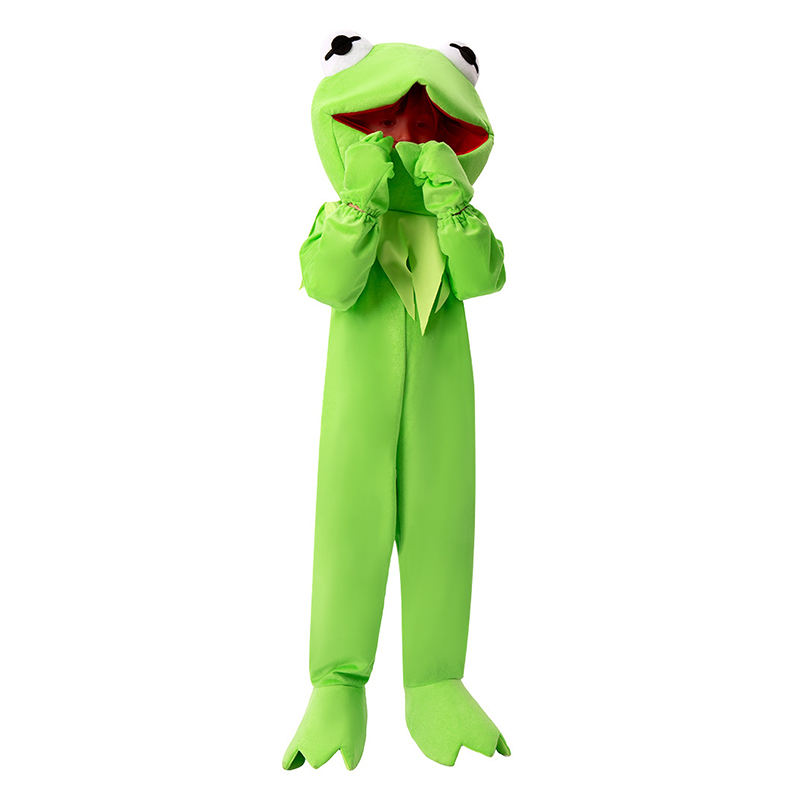 Kid Green Frog Kermit Cosplay Costume - funplaycostume.com
