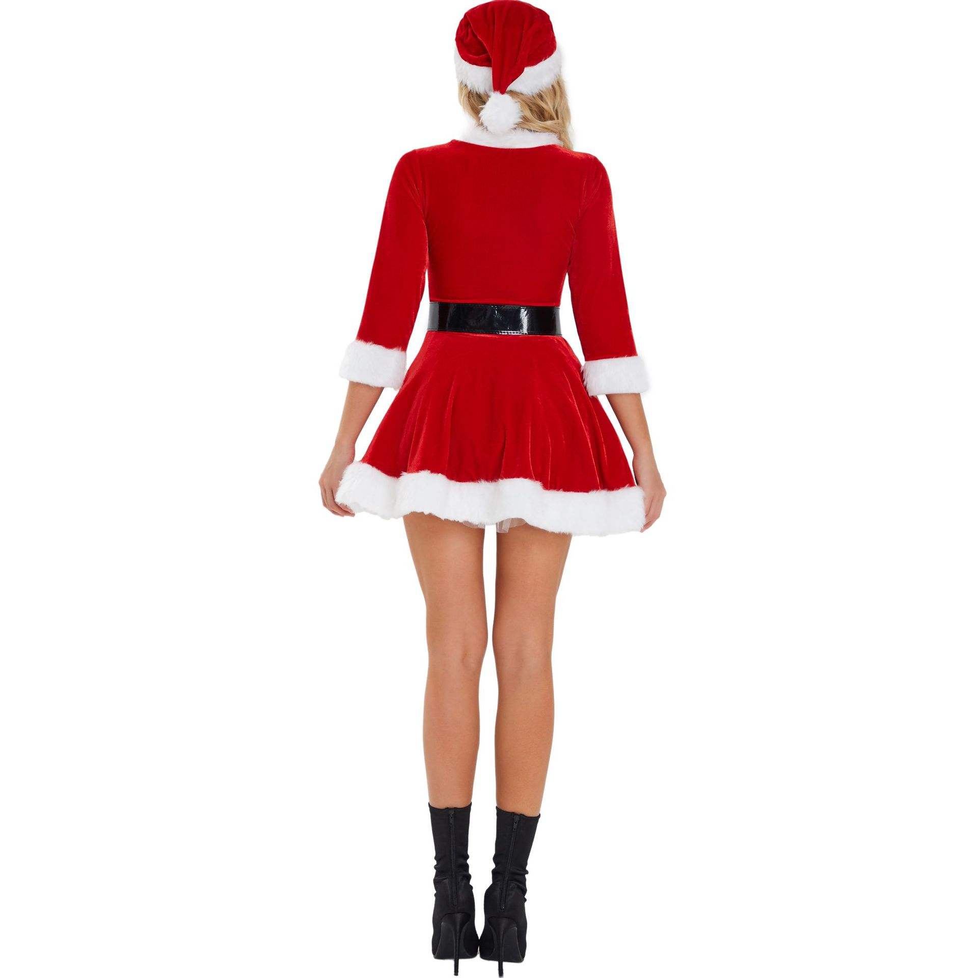 Adult Santa Claus Red Clothing With Hat - funplaycostume.com