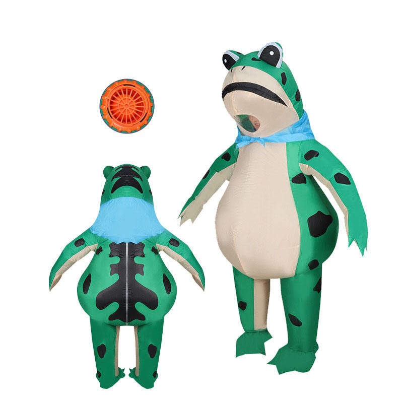 Adult Green Frog Inflatable Costume - funplaycostume.com