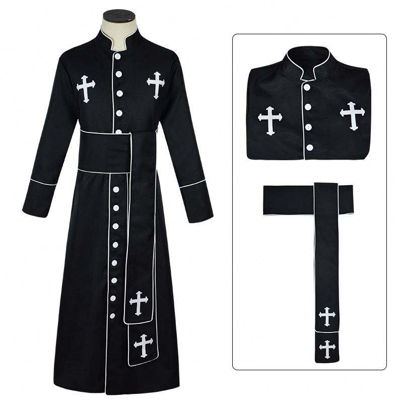 Roman Clergy Pastor Cosplay Costume - funplaycostume.com