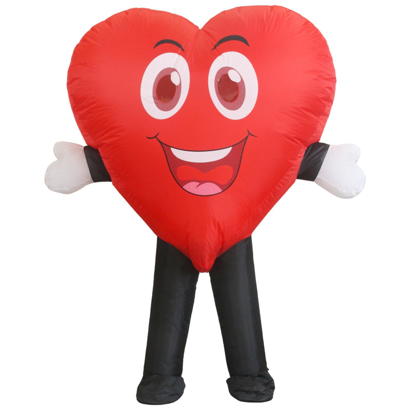 Red Love Heart Inflatable Costume - funplaycostume.com