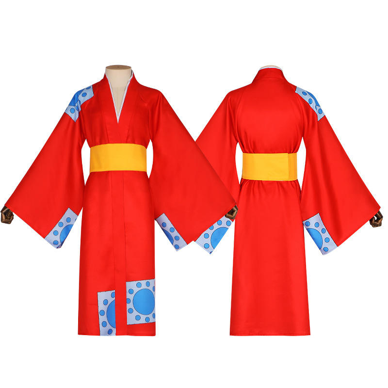 One Pieces Monkey D. Luffy Kimono Costume - funplaycostume.com