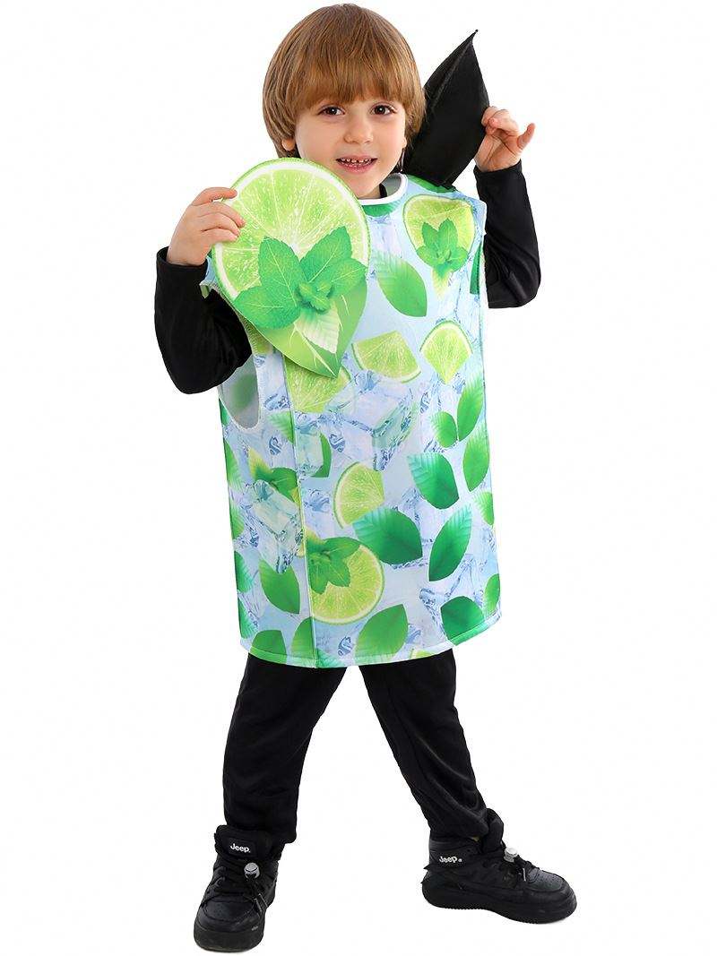 Kids Lime Cocktail Cosplay Costumes - funplaycostume.com