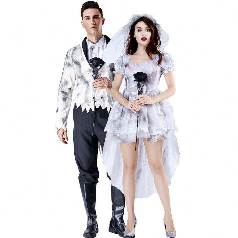 Vampire Scary Wedding Dress Clothing - funplaycostume.com